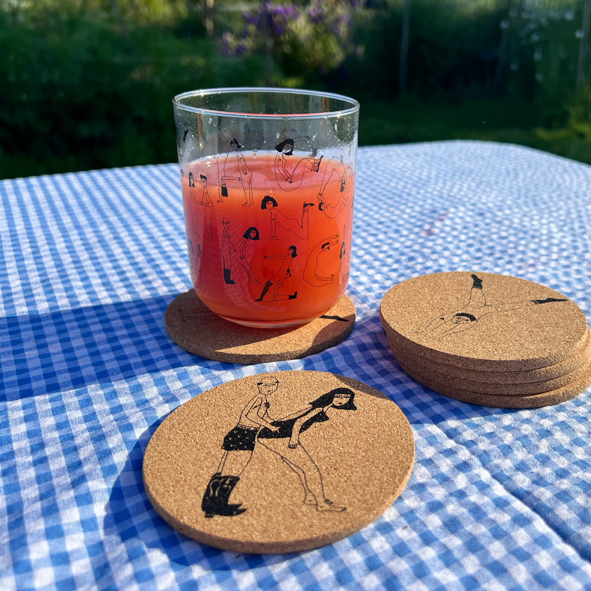 cork coaster K (set of 6) – helen b